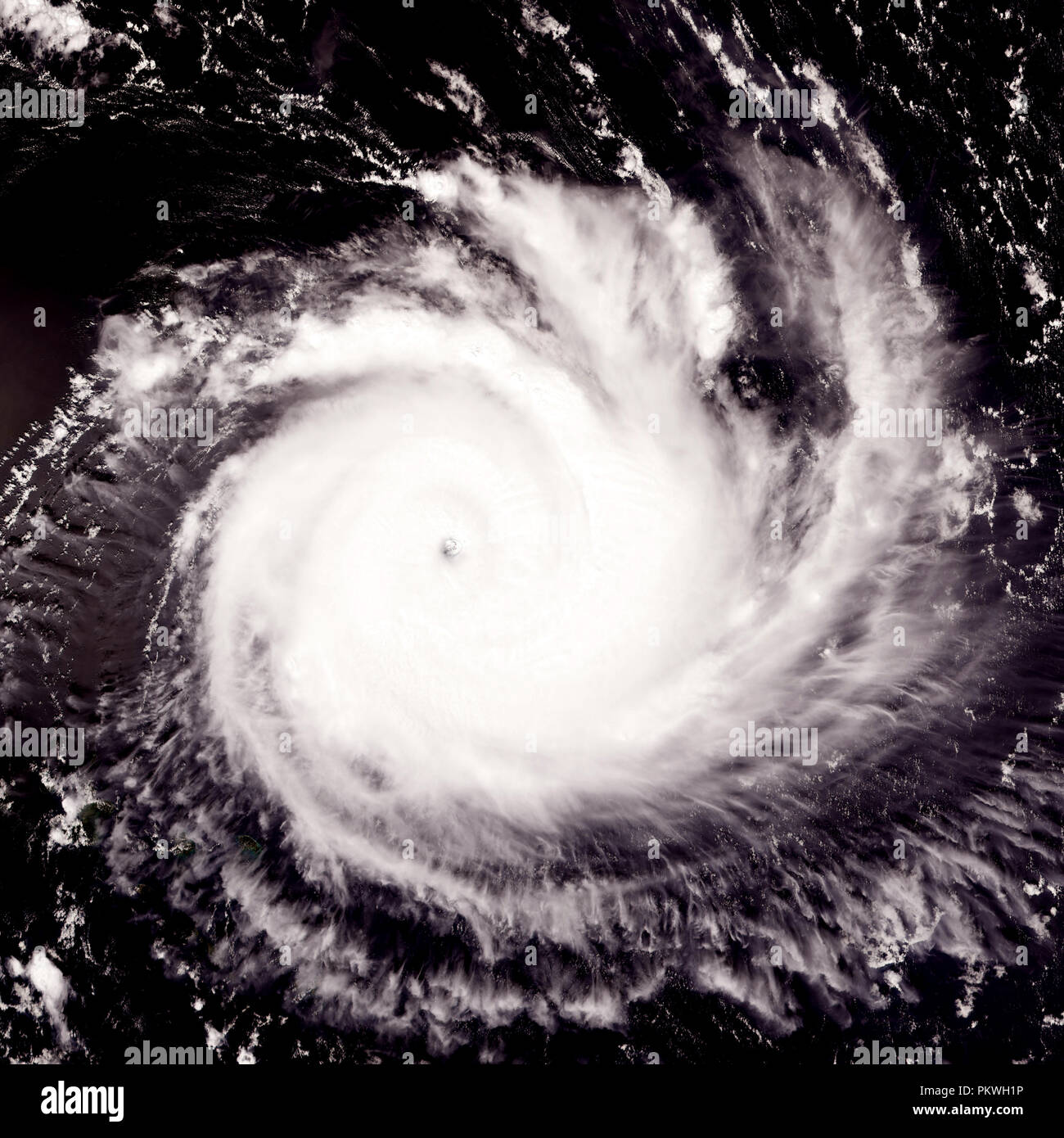 Typhoon over planet Earth - satellite photo. Elements of this image ...