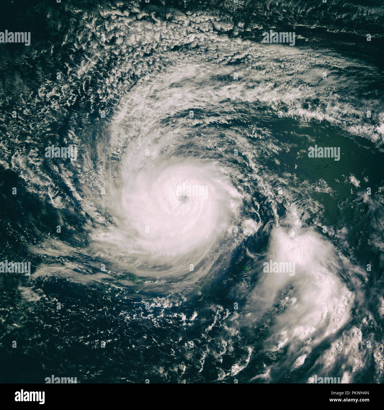 Satellite view. Hurricane in planet Earth. Elements of this image ...