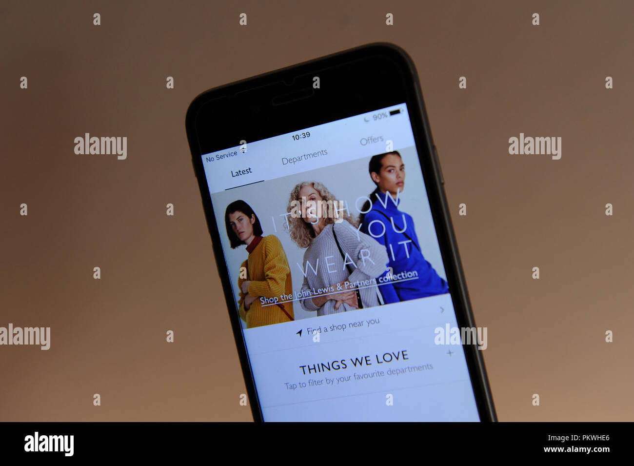 The rebranded John Lewis & Partners website Stock Photo - Alamy