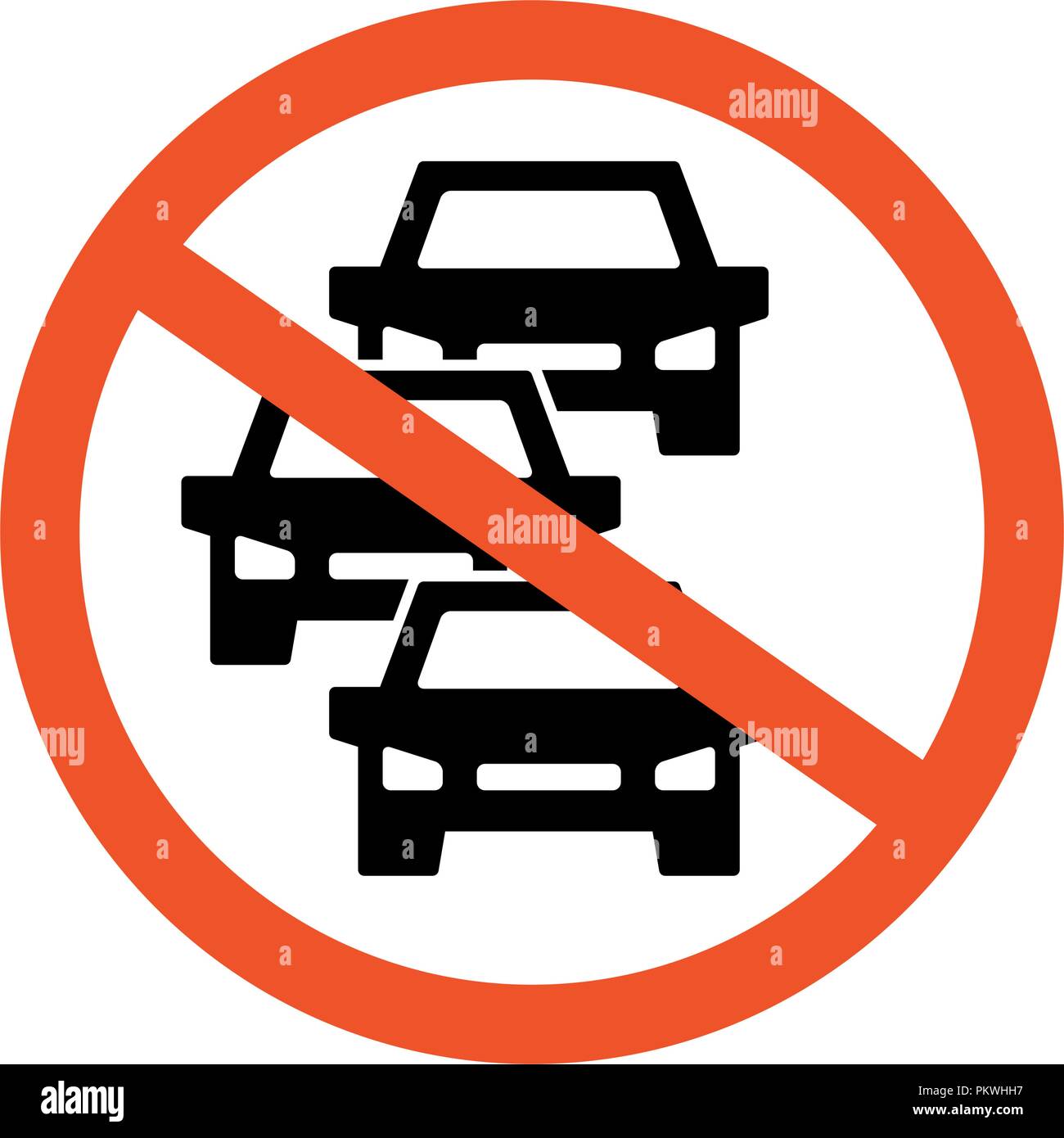 No heavy car and traffic jam vector icon, symbol and sign illustration ...