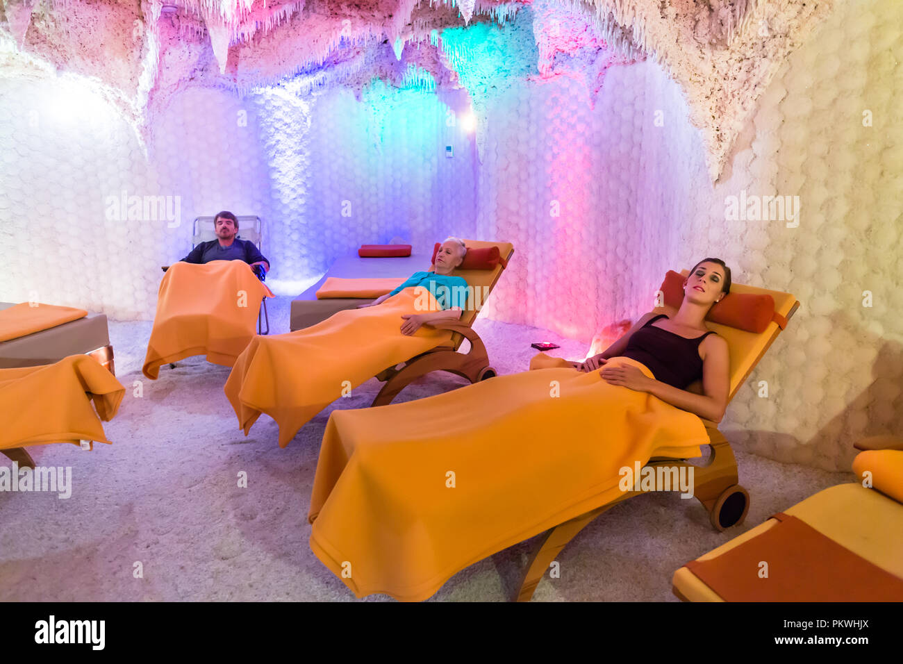 People relaxing in luxury spa Stock Photo - Alamy