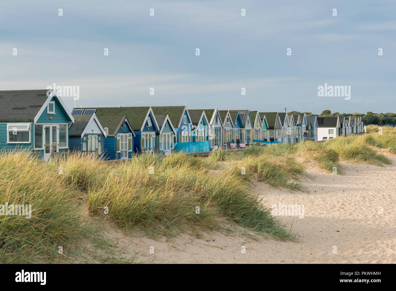 Mudeford beach huts hi-res stock photography and images - Alamy