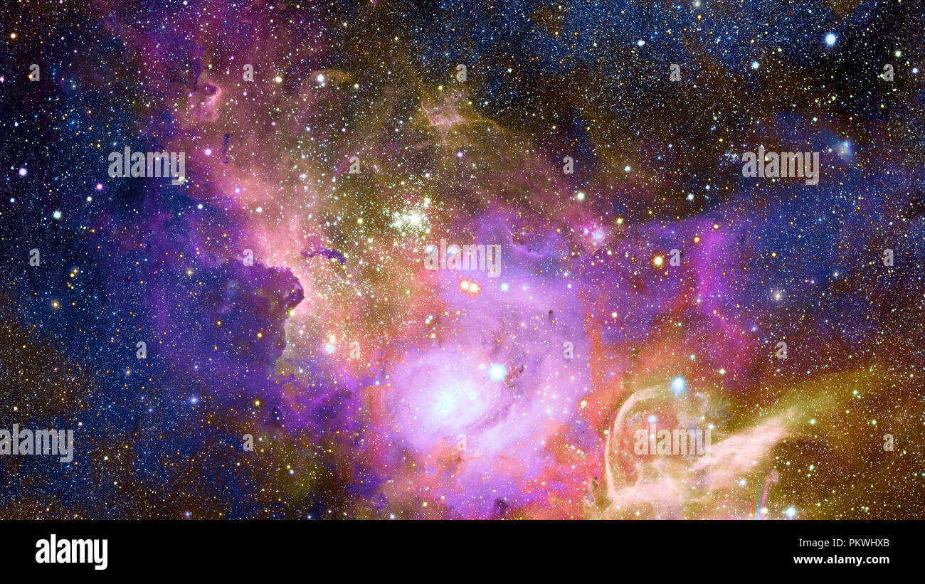 Nebula and stars in outer space. Elements of this image furnished by ...
