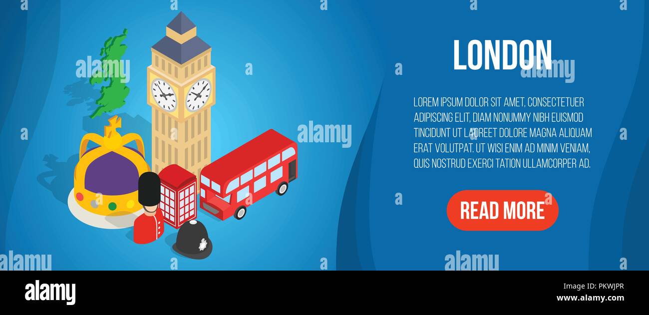 London concept banner, isometric style Stock Vector Image & Art - Alamy