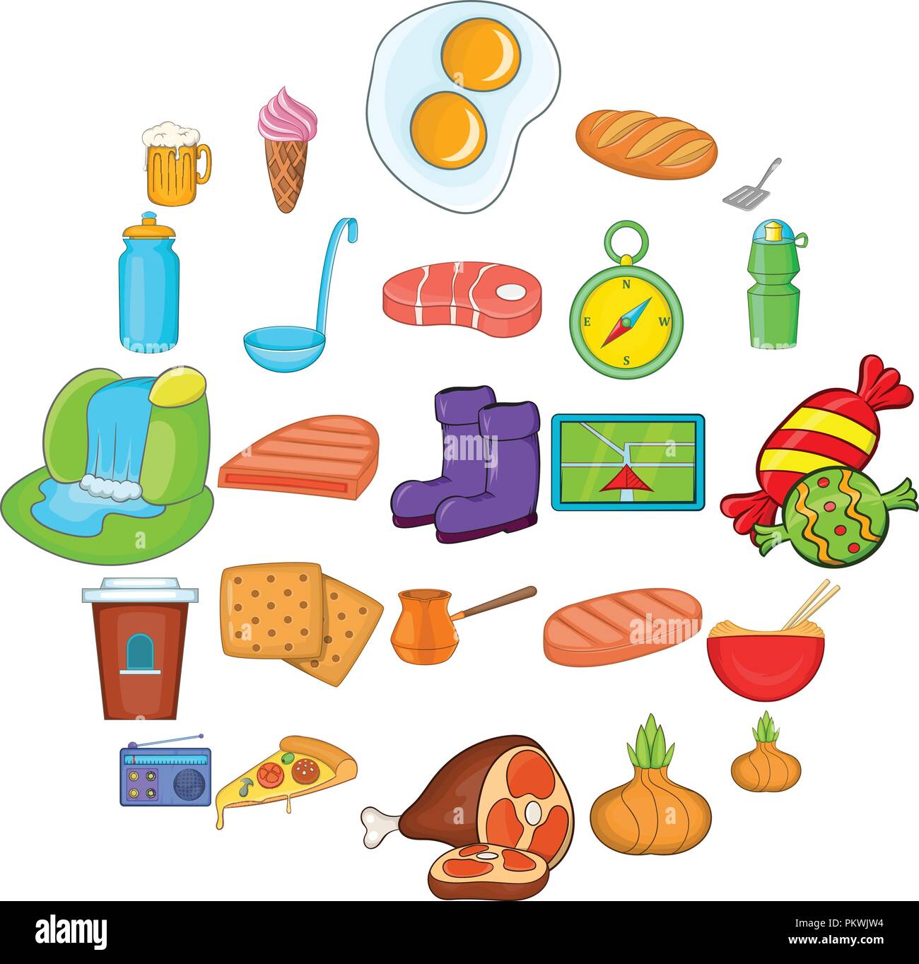 Wilderness area icons set, cartoon style Stock Vector Image & Art - Alamy