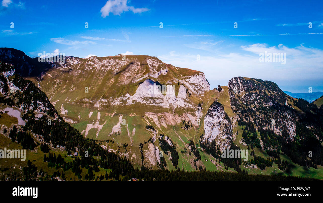 special rock formation in the swiss alps alpstein Stock Photo - Alamy