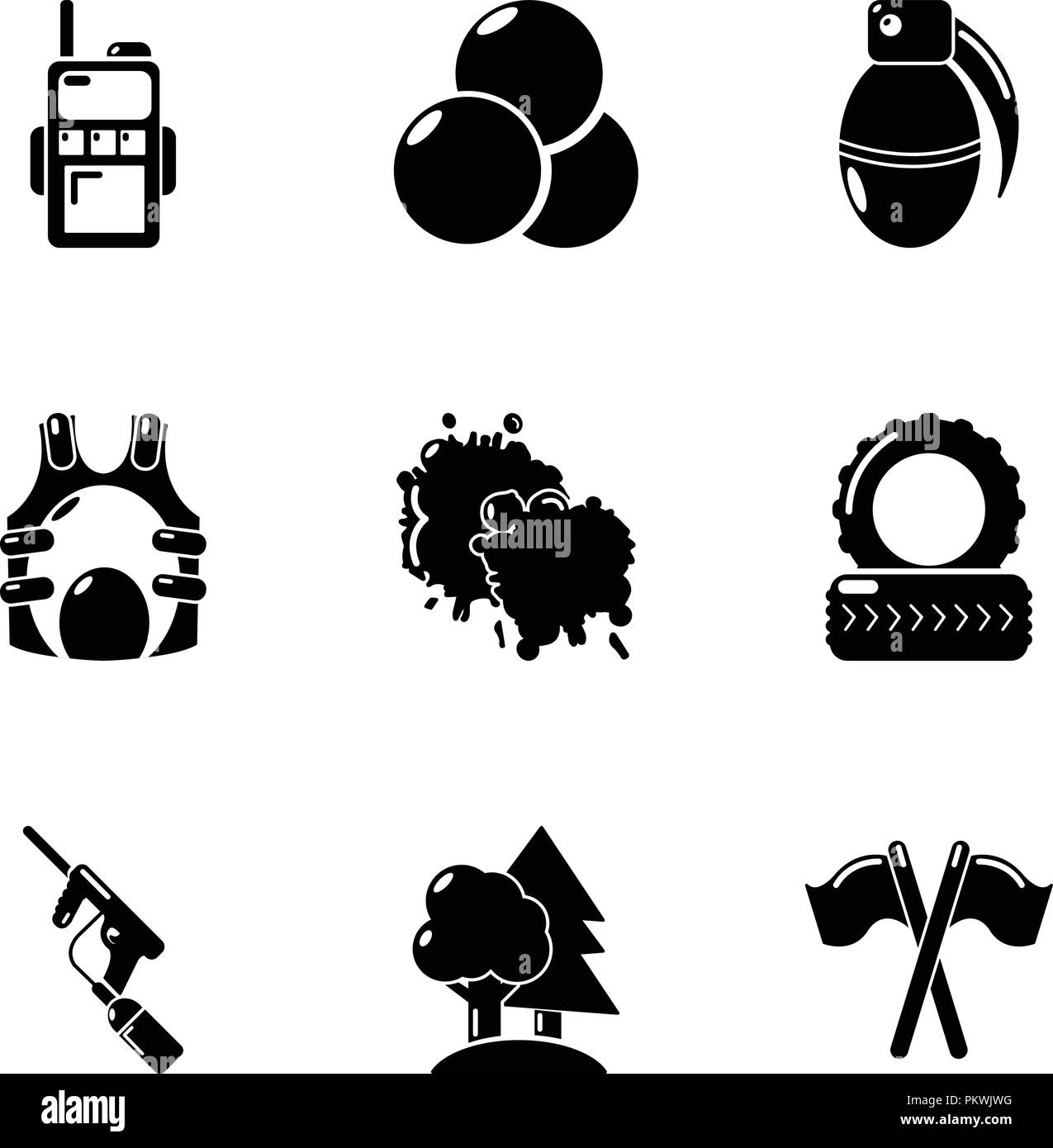 Military preparation icons set, simple style Stock Vector Image & Art ...