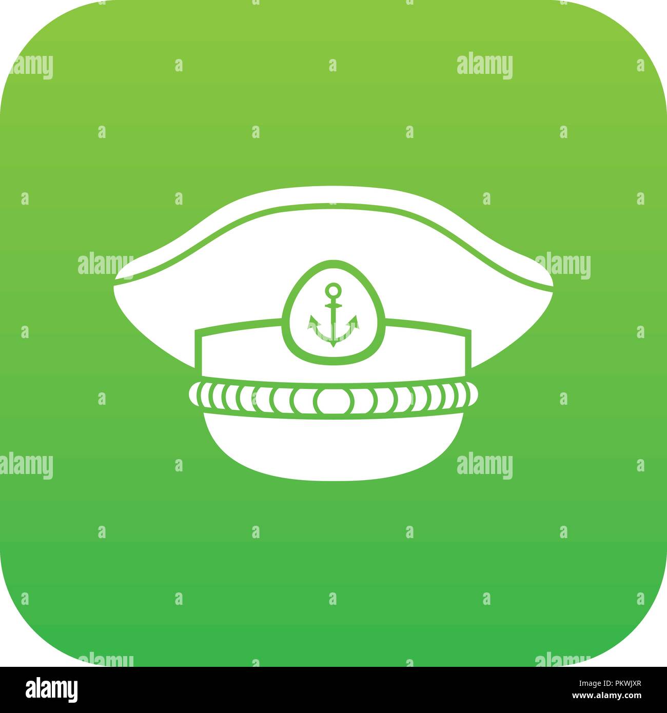 Sailor cap icon green vector Stock Vector Image & Art - Alamy