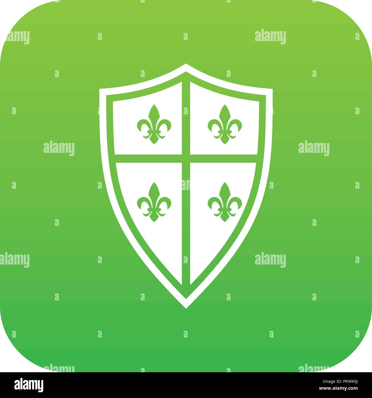 Shield fight icon green hi-res stock photography and images - Alamy