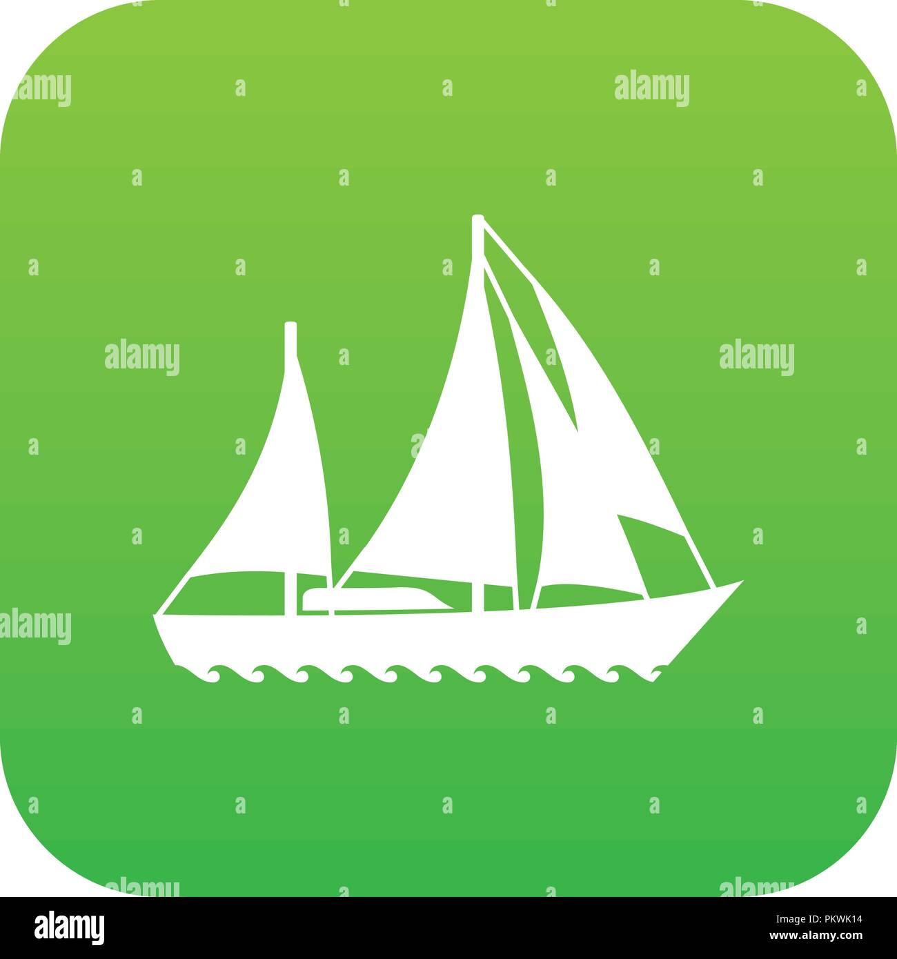Sailing ship icon green vector Stock Vector Image & Art - Alamy