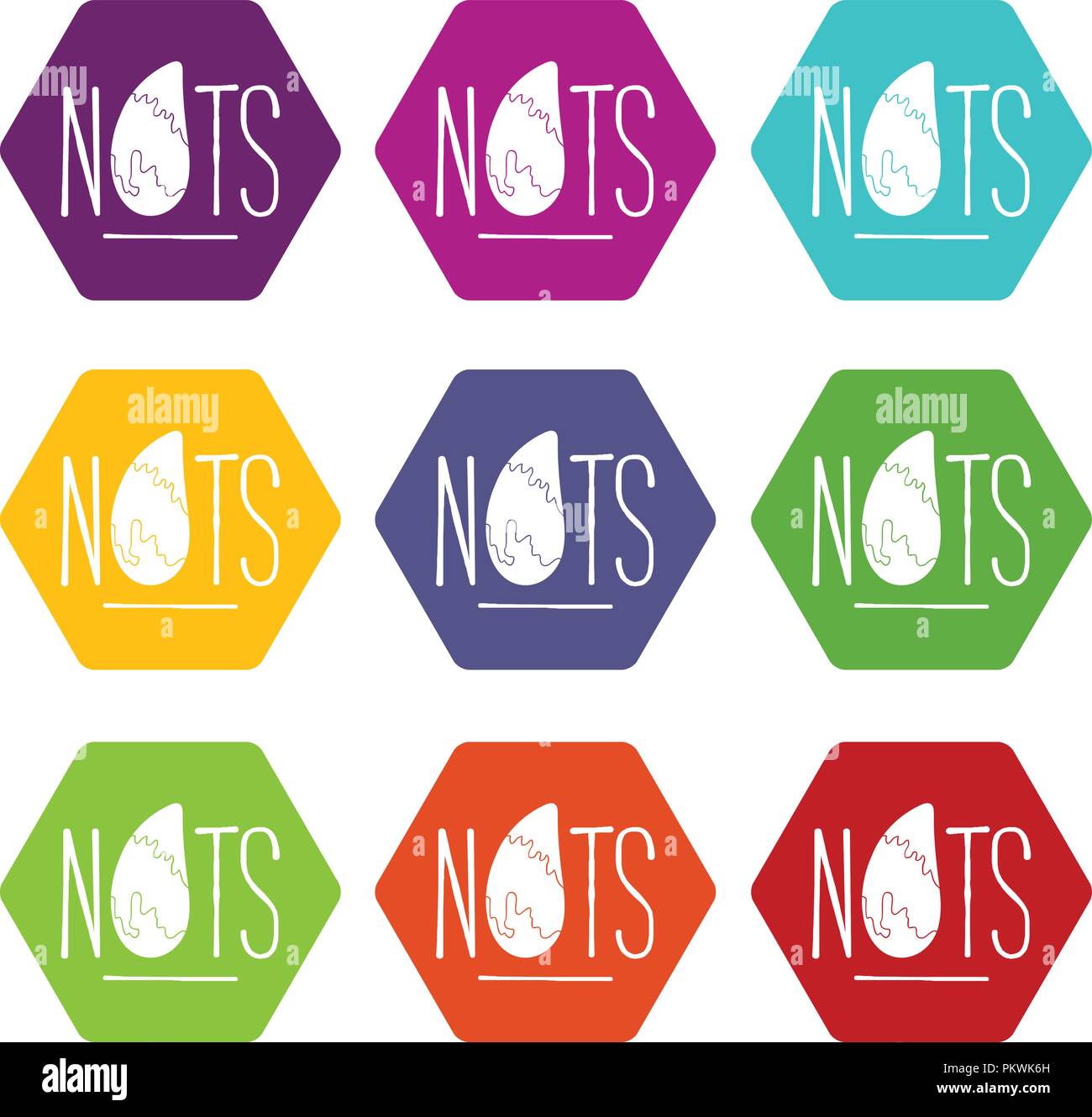 Eating nut icons set 9 vector Stock Vector Image & Art - Alamy