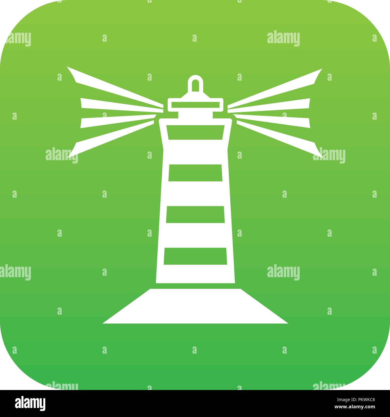 Lighthouse icon green vector Stock Vector Image & Art - Alamy