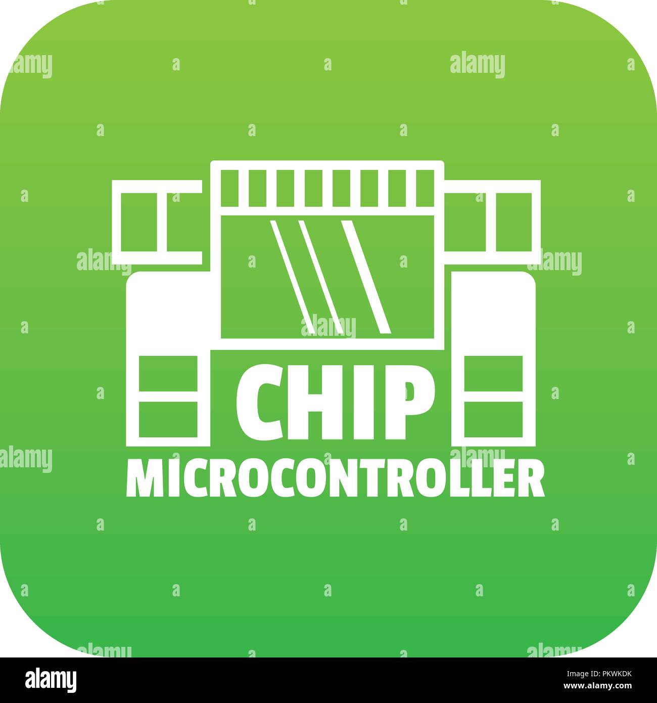 Chip microcontroller icon green vector Stock Vector Image & Art - Alamy