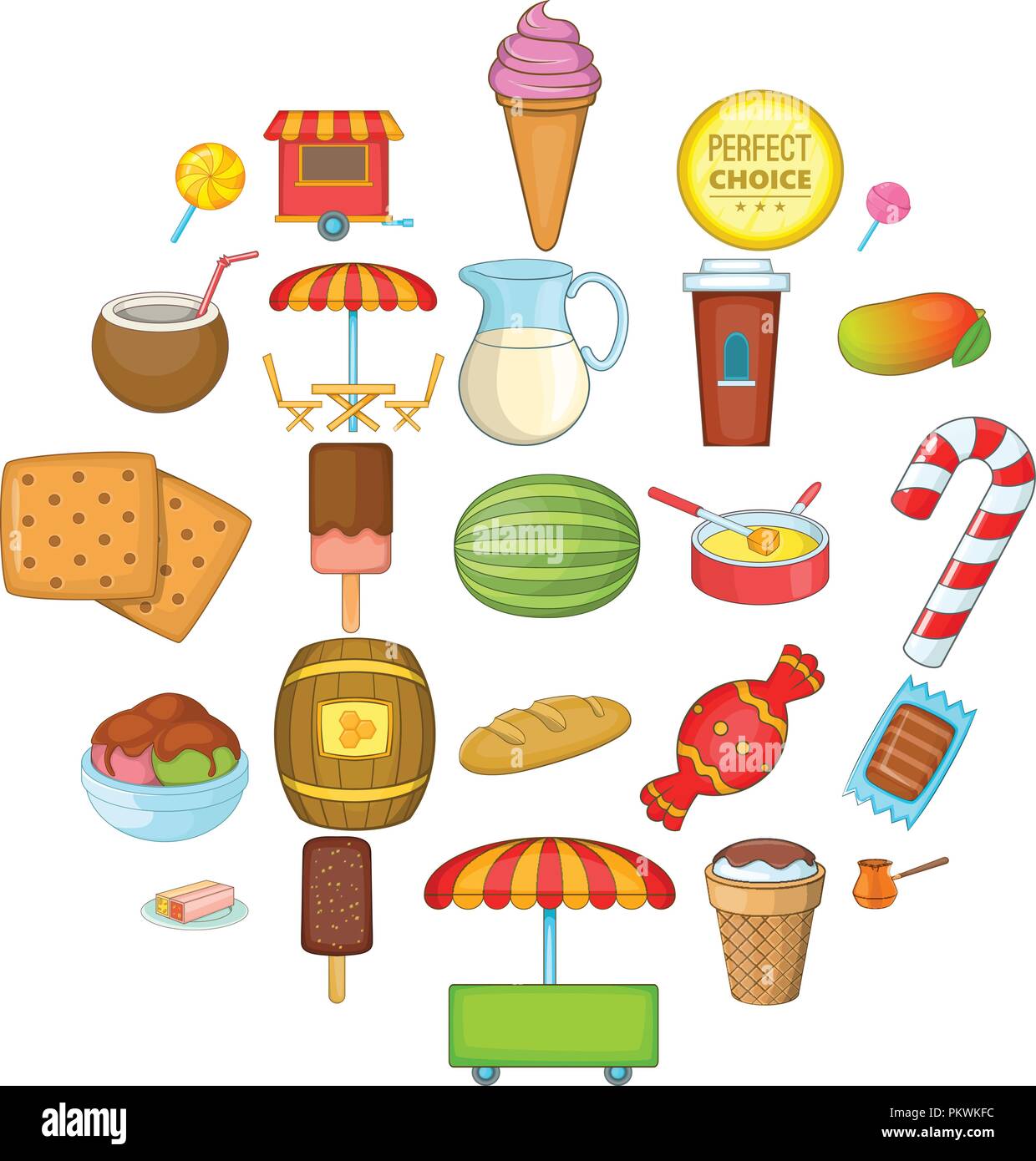 Candy icons set, cartoon style Stock Vector Image & Art - Alamy