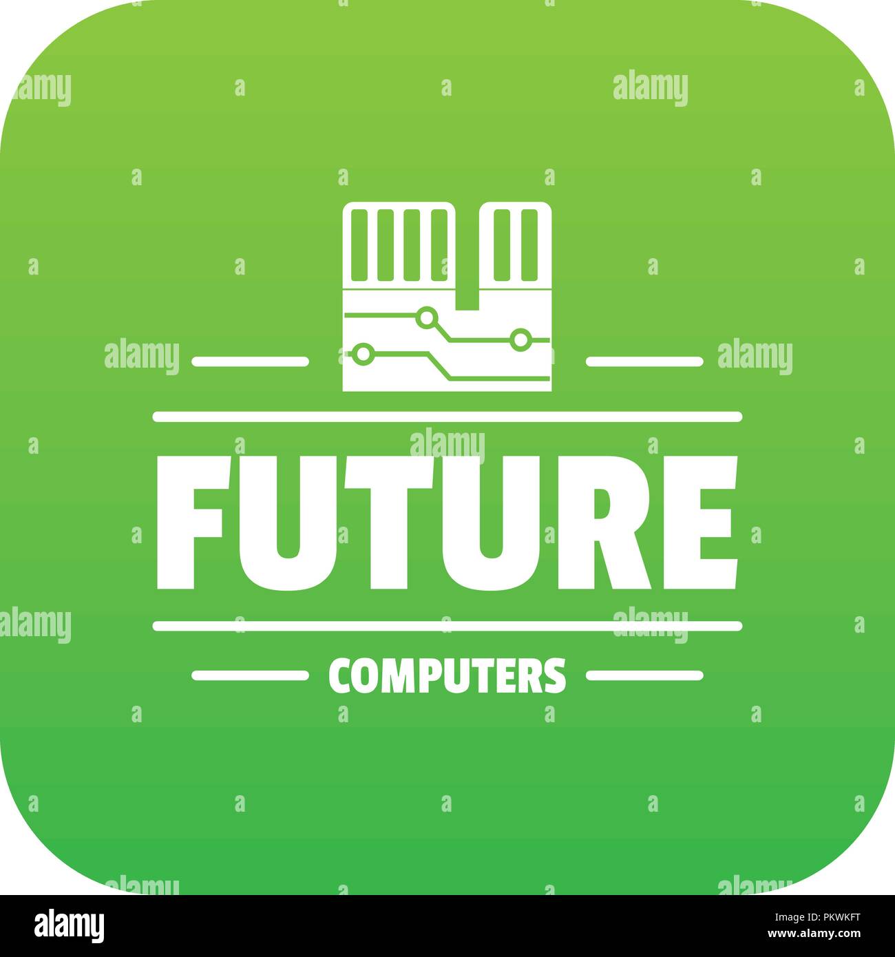 Future computers icon green vector Stock Vector Image & Art - Alamy