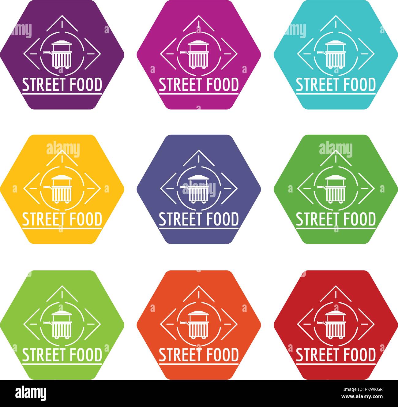 Street food icons set 9 vector Stock Vector Image & Art - Alamy