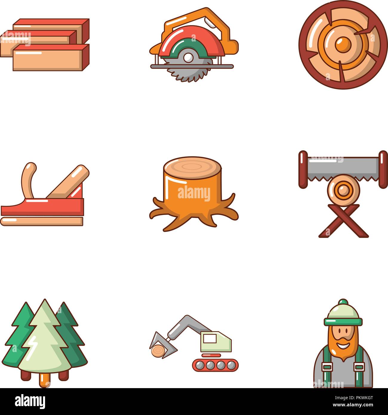 Cartoon lumberjack holding axe vector hi-res stock photography and ...