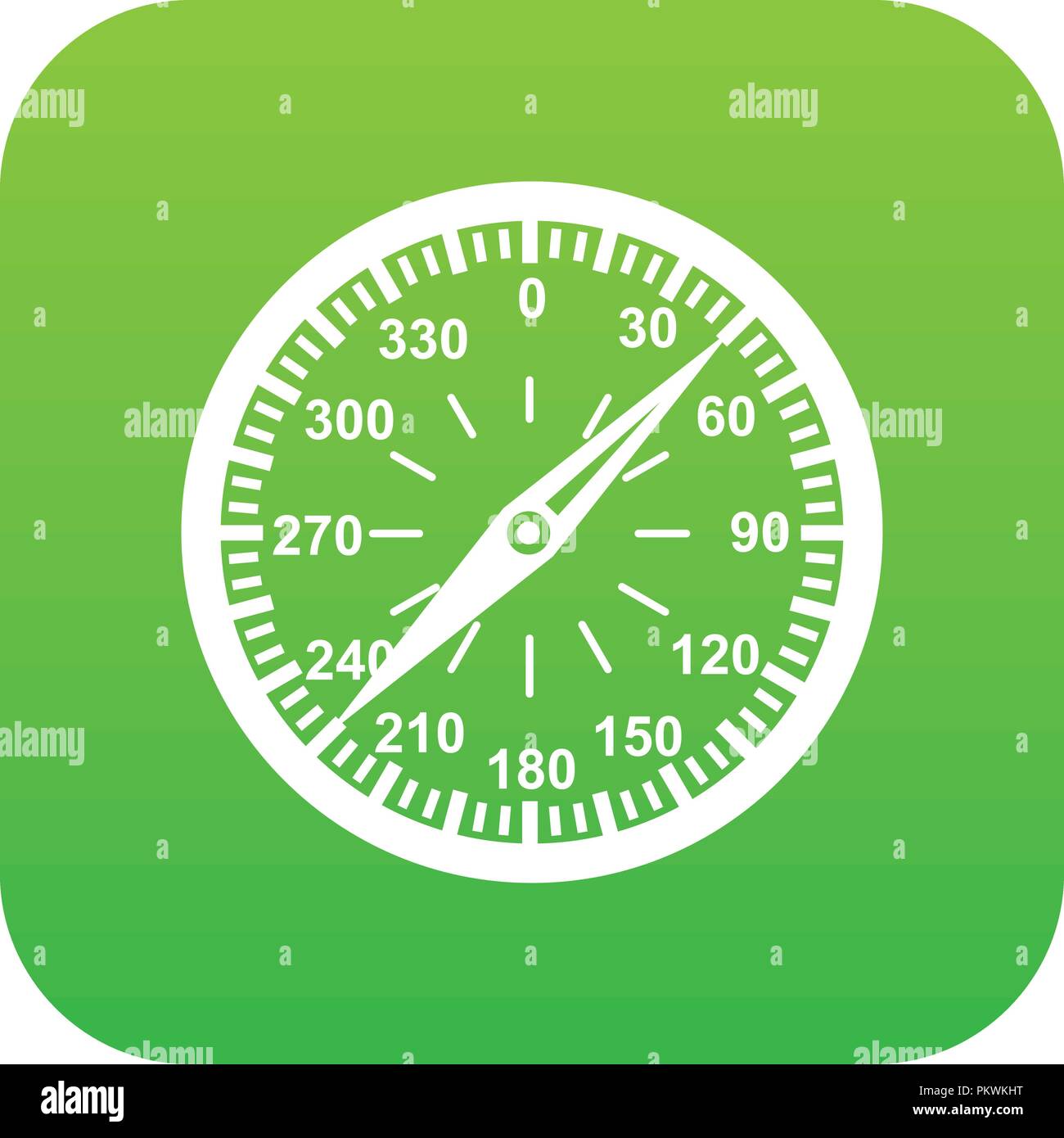 Compass icon green vector Stock Vector Image & Art - Alamy