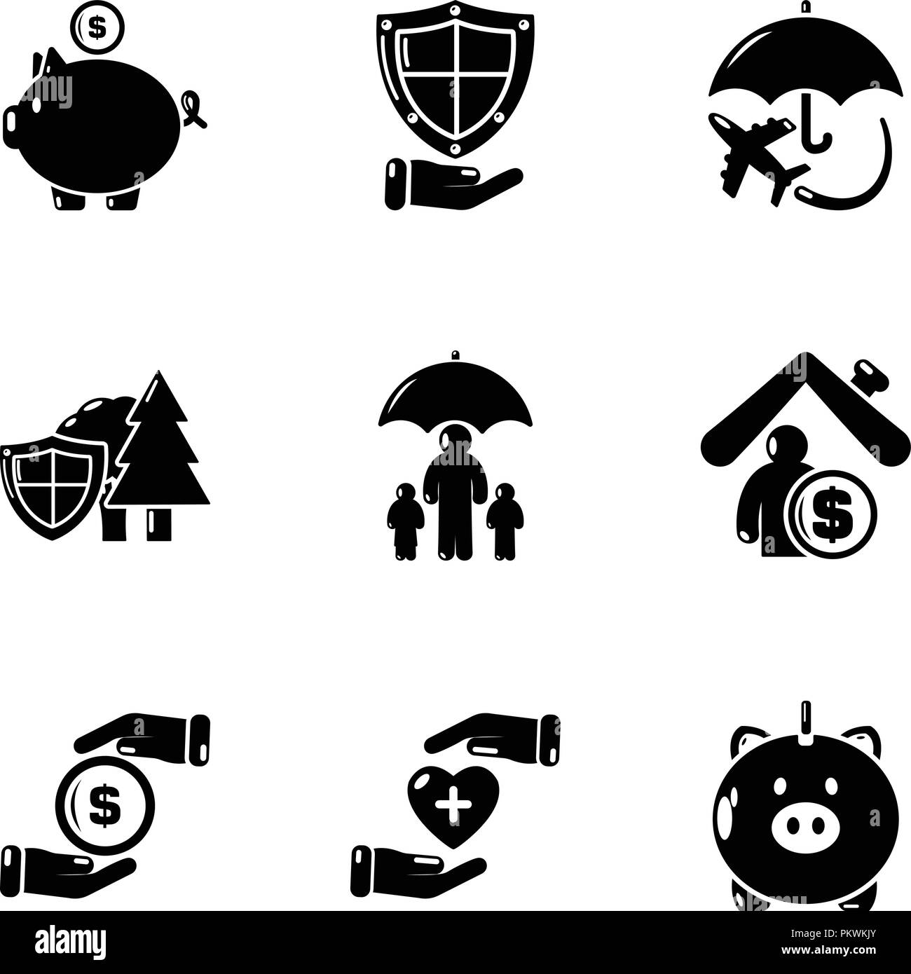 Financial system icons set, simple style Stock Vector Image & Art - Alamy