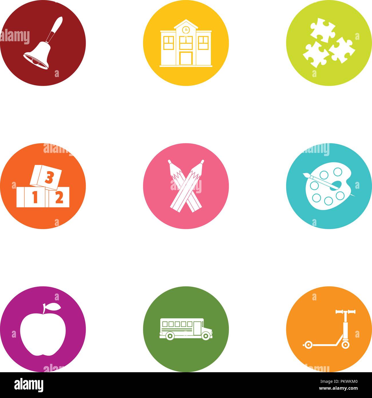 Parturition icons set, flat style Stock Vector Image & Art - Alamy