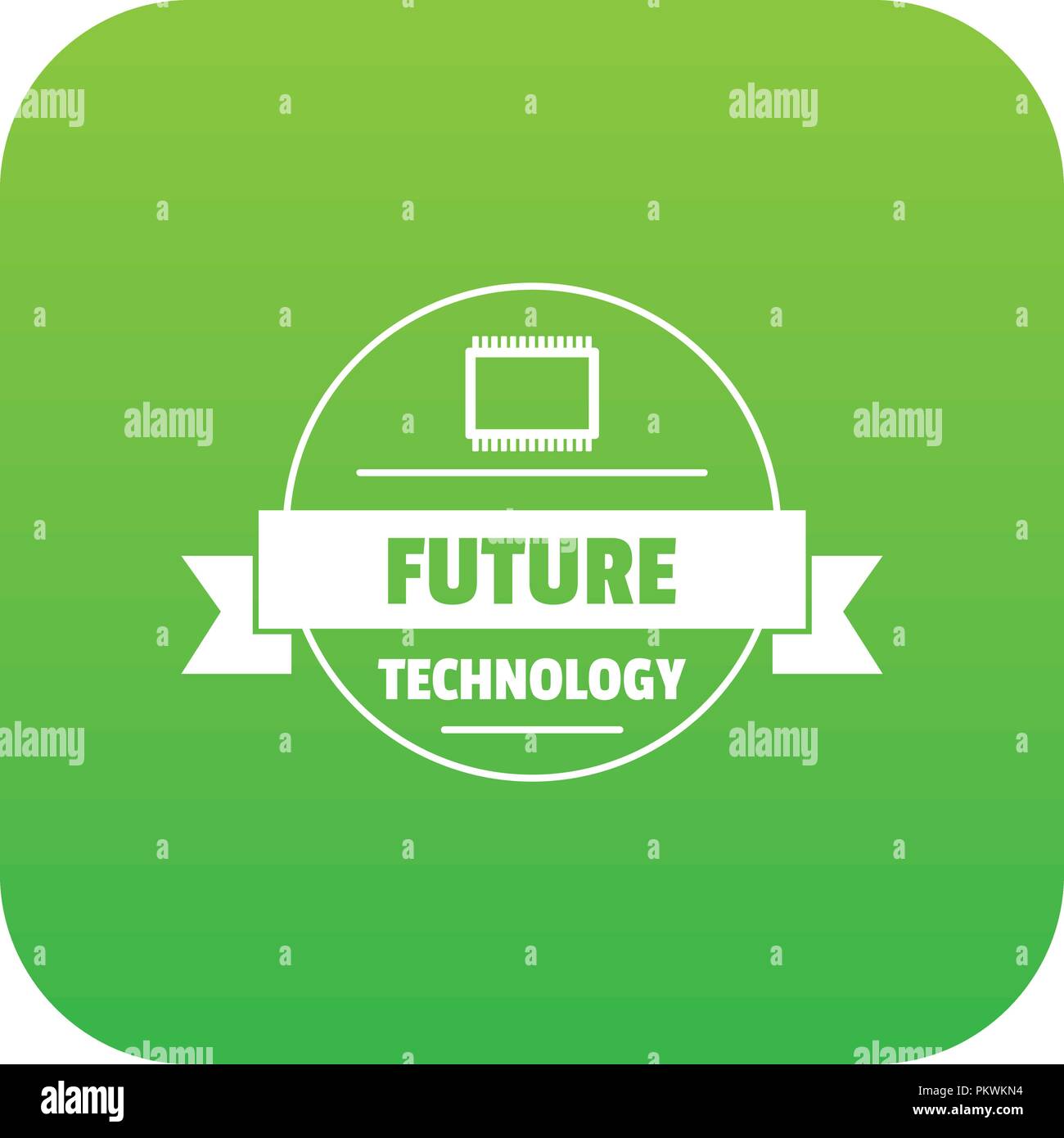 Future technology icon green vector Stock Vector Image & Art - Alamy