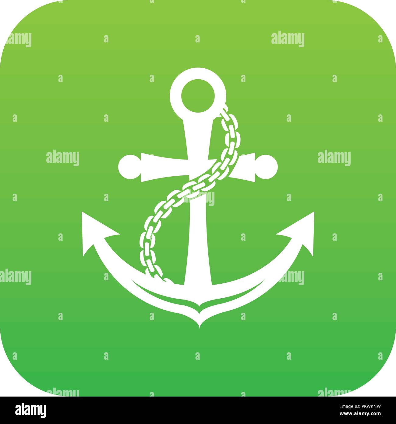 Anchor icon green vector Stock Vector Image & Art - Alamy