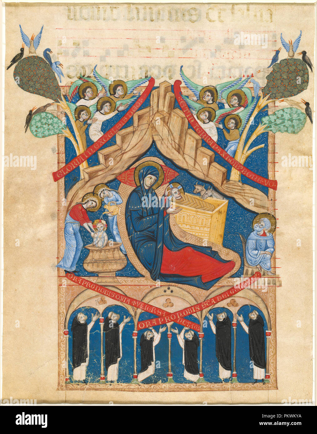 The Nativity with Six Dominican Monks. Dated: 1265/1274. Dimensions ...
