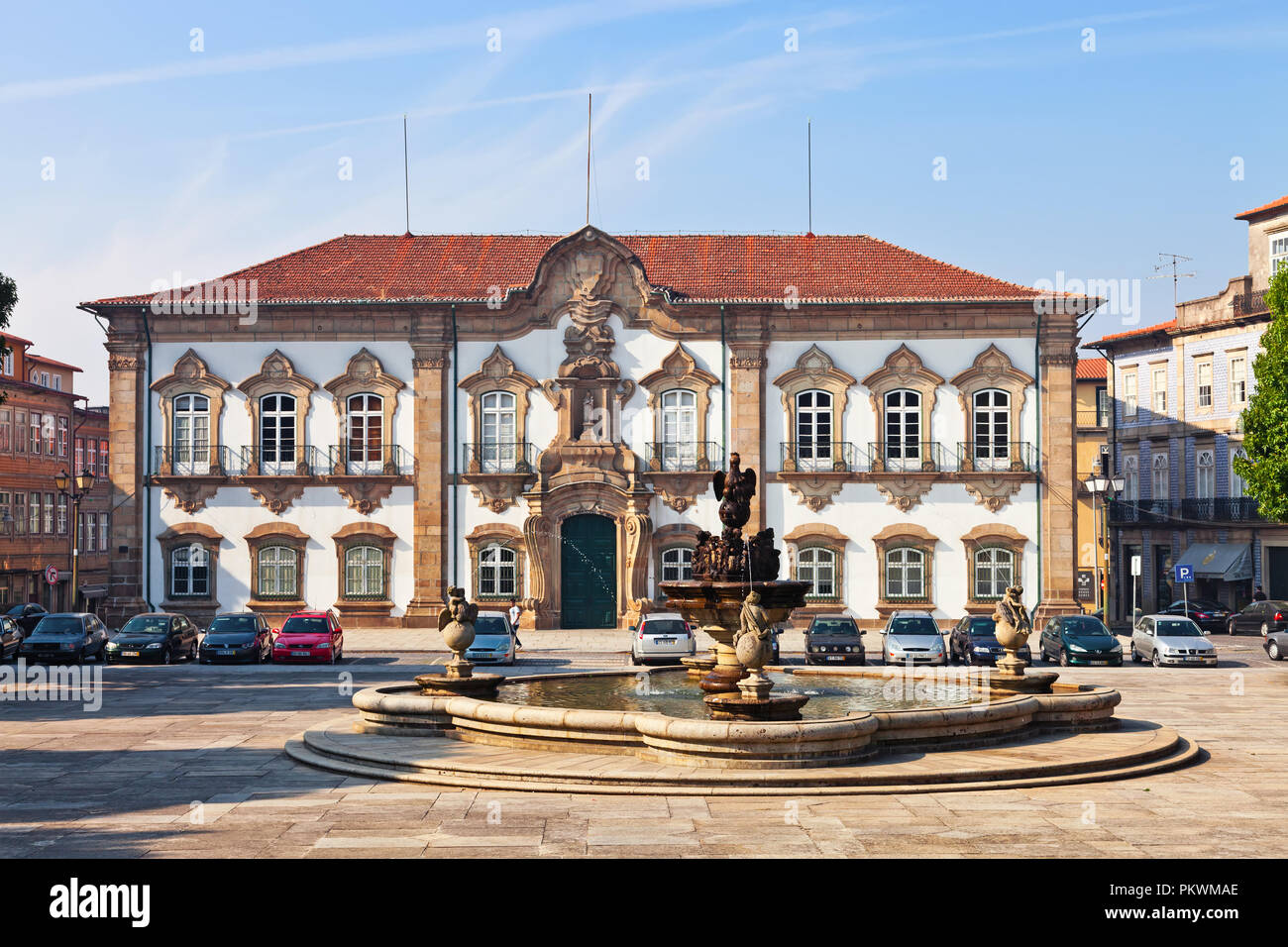 Braga, Portugal - October 16, 2015: Braga City Hall building. One of ...