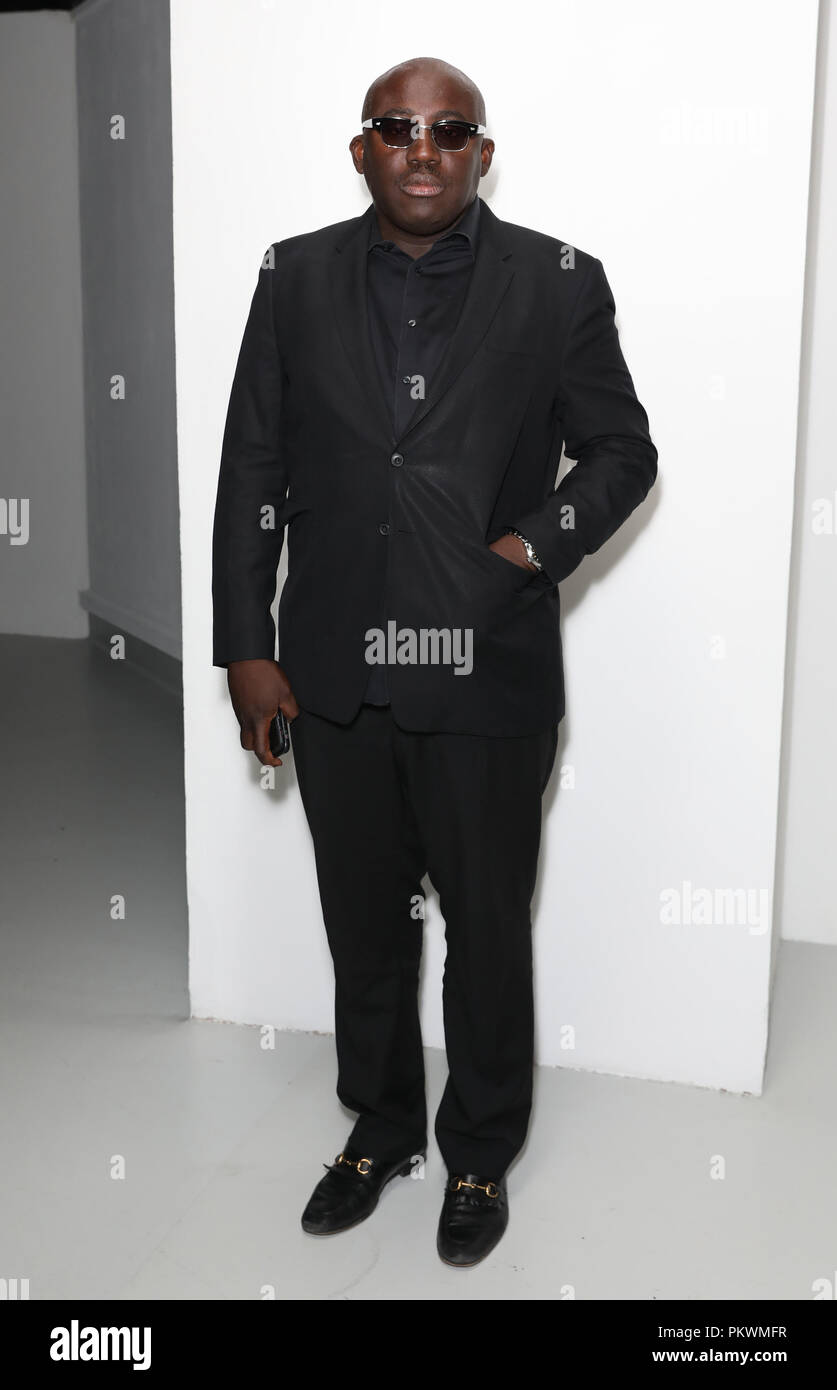 Edward Enninful on the front row during Alexa Chung London Fashion Week ...