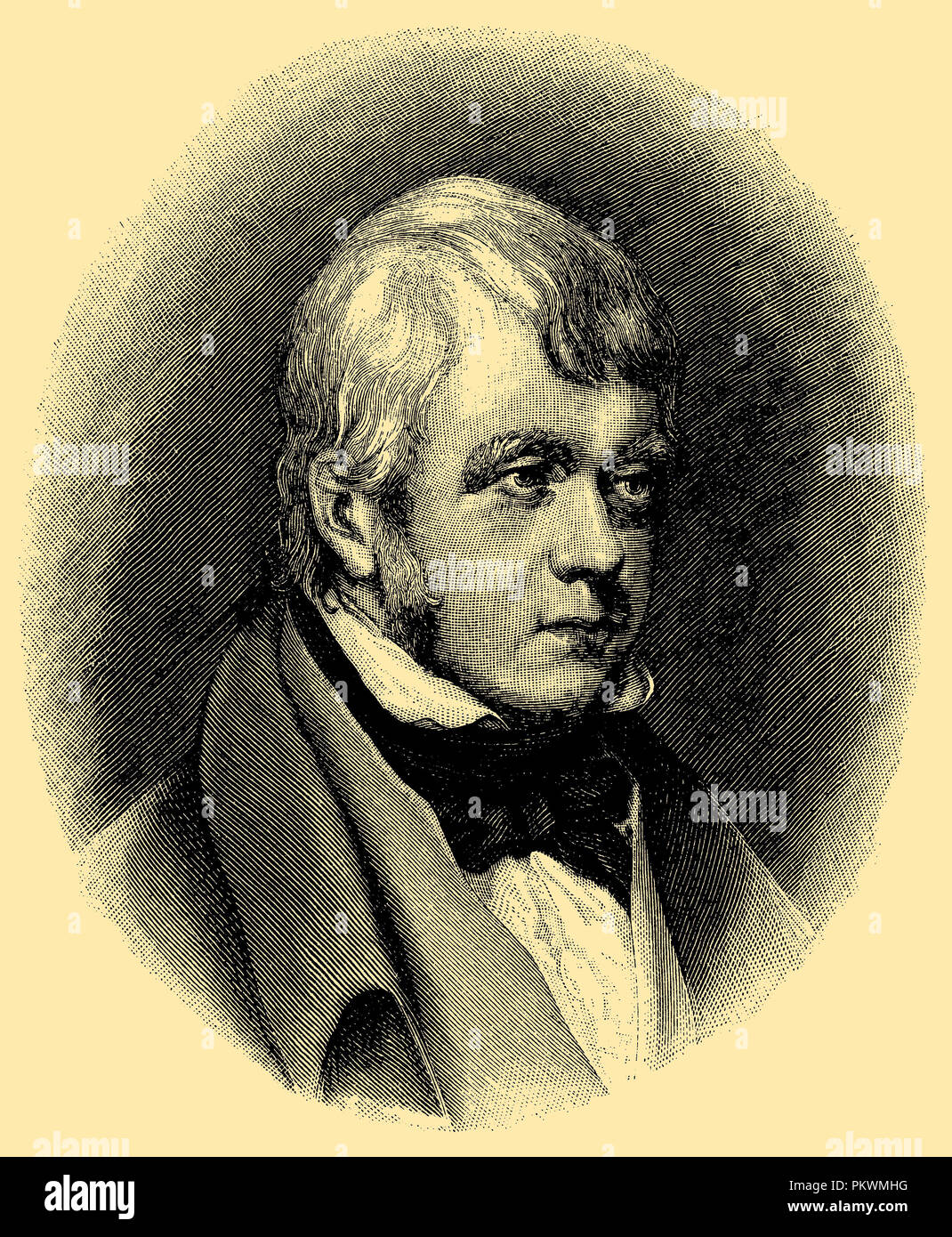 Walter Scott. After the engraving by W. Find Stock Photo - Alamy