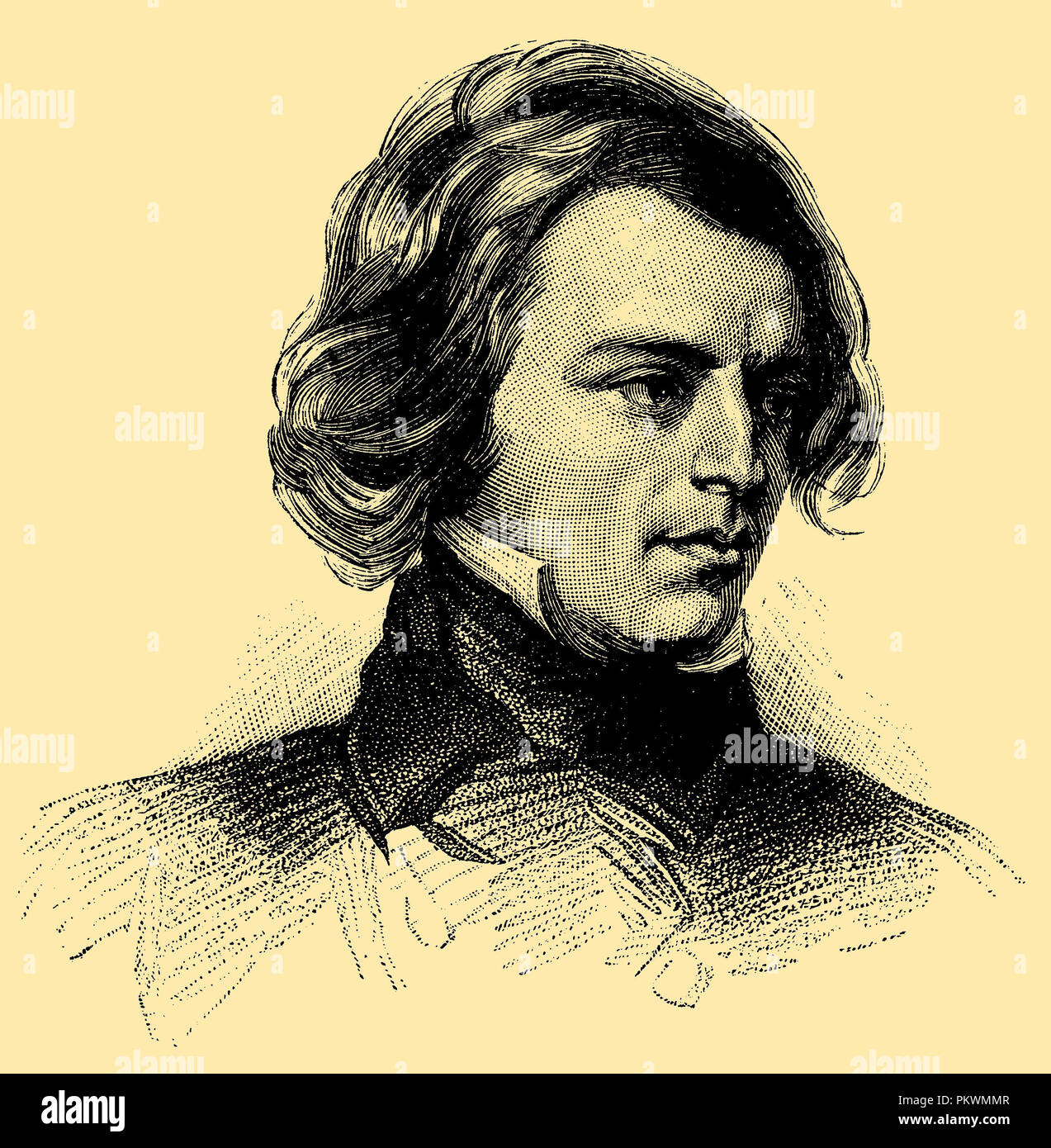 Alfred Tennyson. After the oldest known picture, in R.H. Horne, A New ...