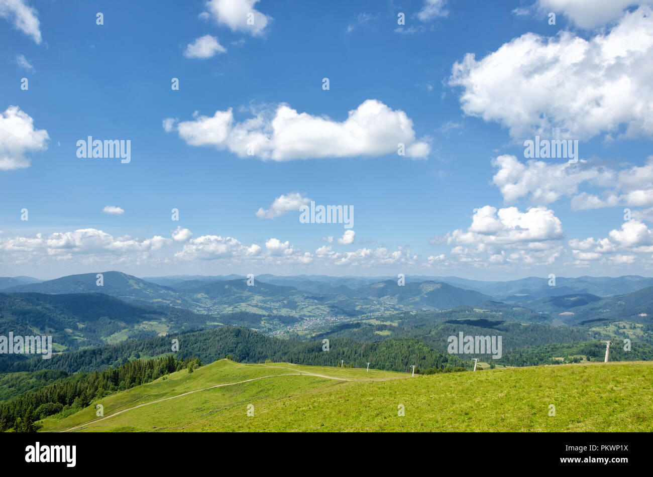 Green Carpathians. Ukrainian mountains, beautiful summer landscape Stock Photo - Alamy