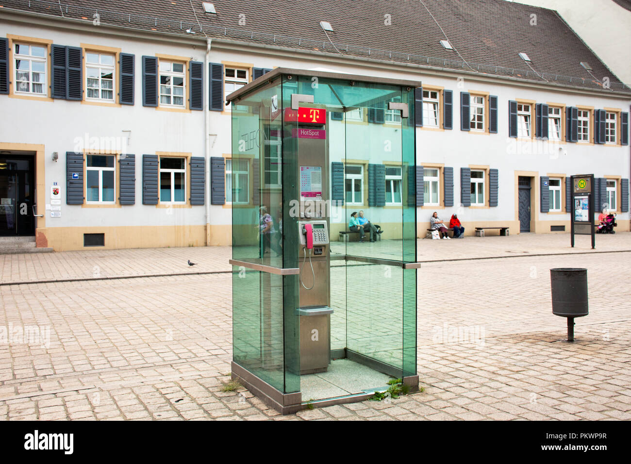 Telephone box communication technology building exterior hi-res stock ...