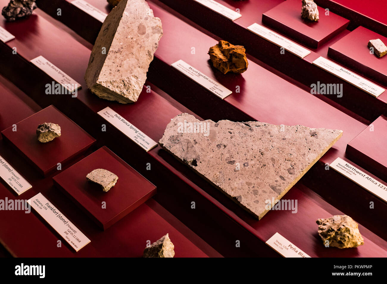 3 SEPTEMBER 2018, VIENNA, AUSTRIA: Collection of meteorites is ...