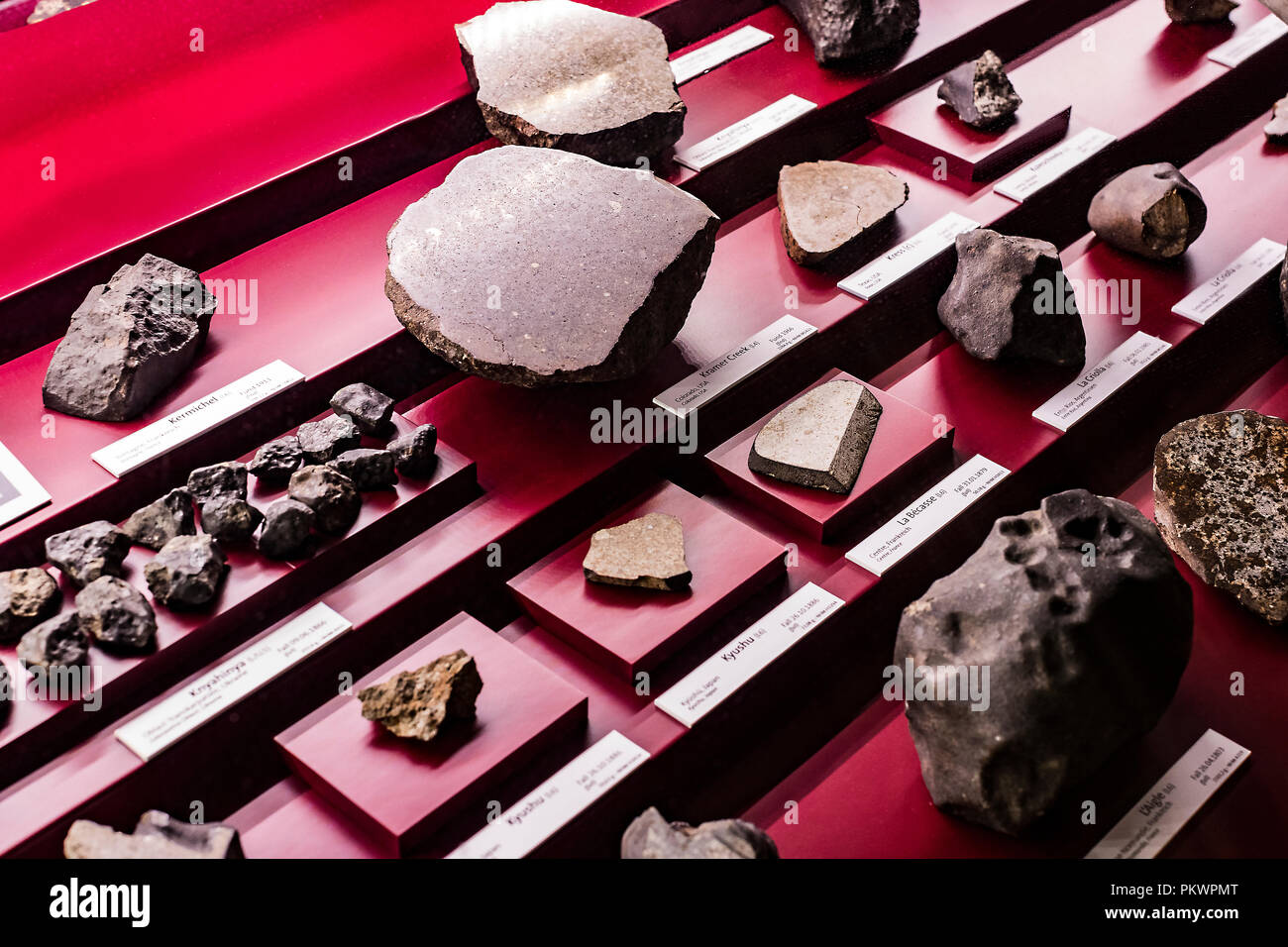 3 SEPTEMBER 2018, VIENNA, AUSTRIA: Collection of meteorites is ...