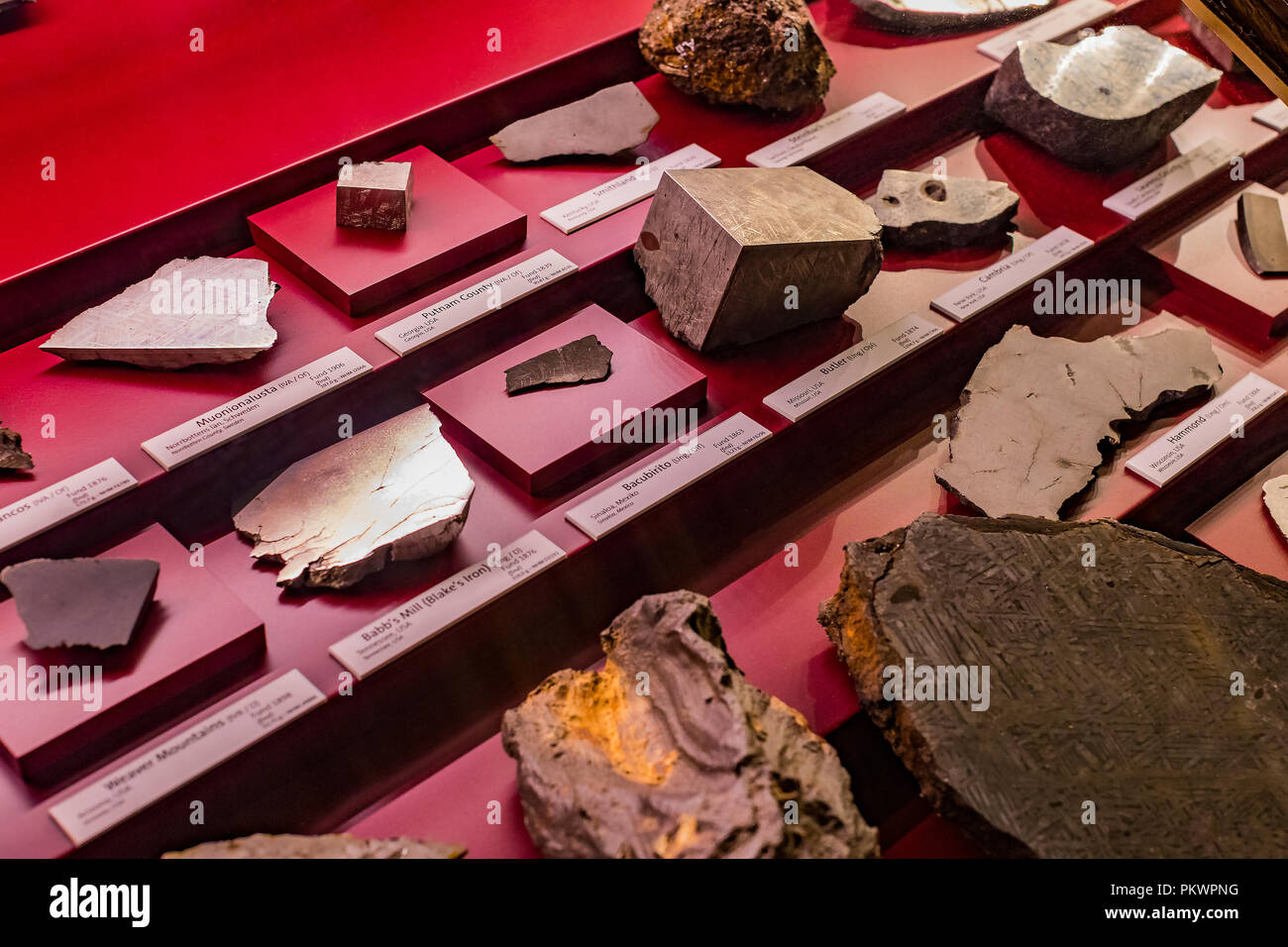 3 SEPTEMBER 2018, VIENNA, AUSTRIA: Collection of meteorites is ...