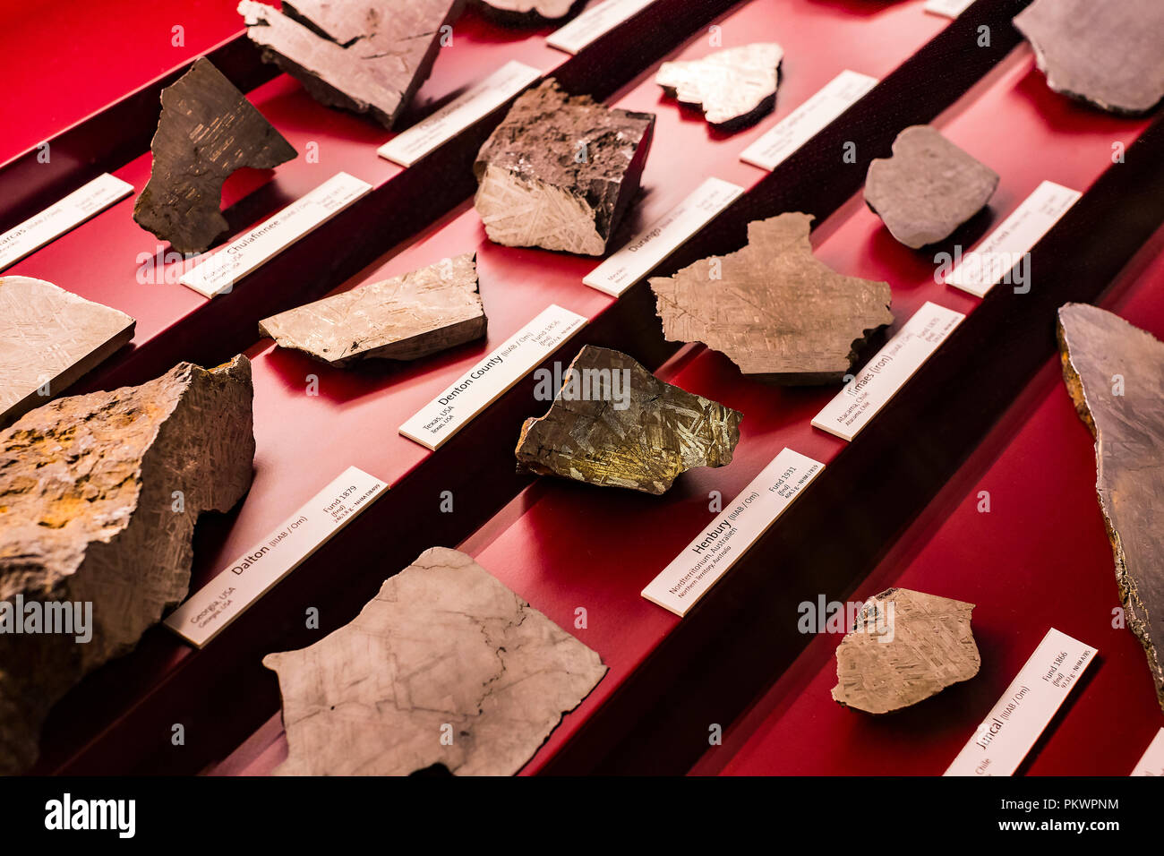 3 SEPTEMBER 2018, VIENNA, AUSTRIA: Collection of meteorites is ...