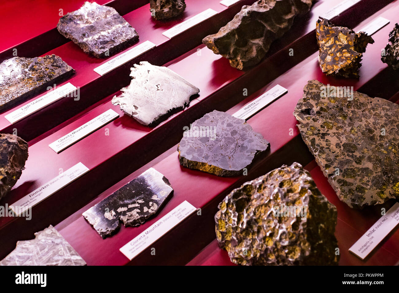 3 SEPTEMBER 2018, VIENNA, AUSTRIA: Collection of meteorites is ...