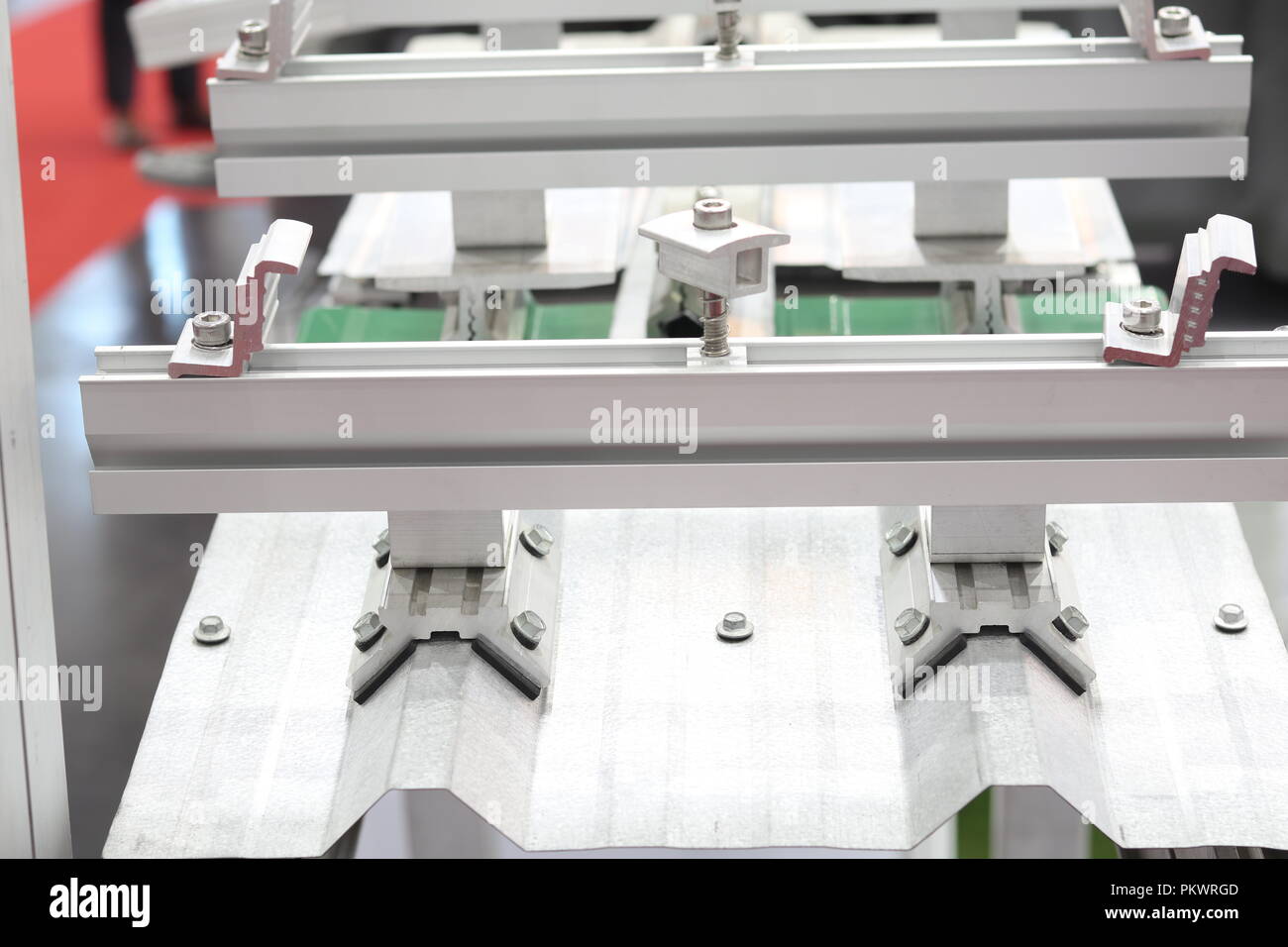 Mounting Clamp of Solar panel ; Installation Stock Photo - Alamy