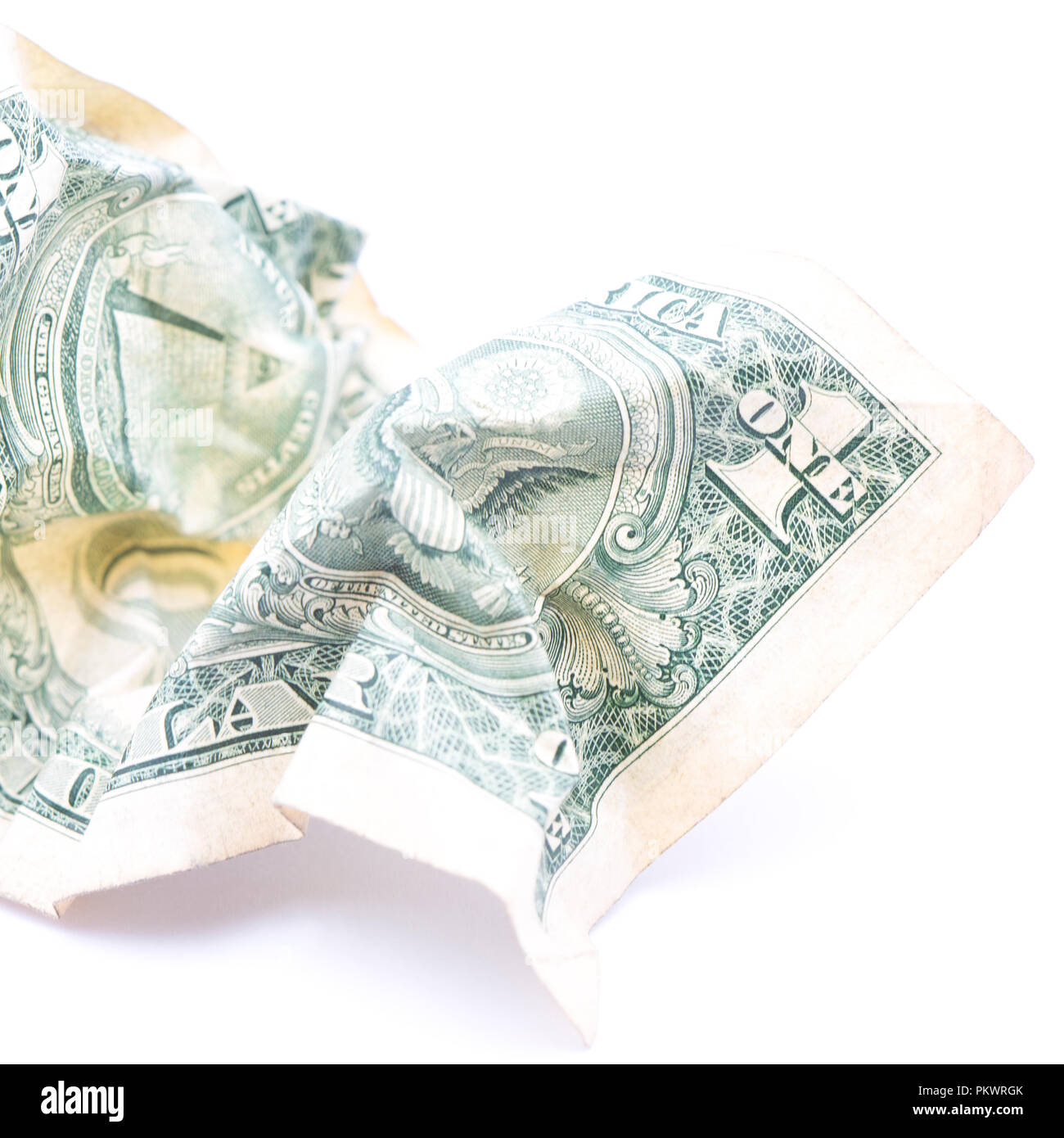 blurred crumpled dollar money background like concept of problem Stock ...