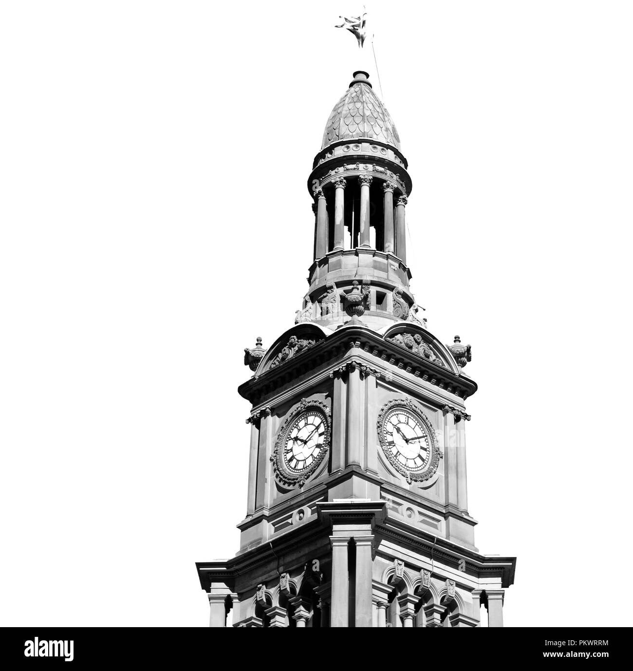 in australia sydney the antique clock tower Stock Photo - Alamy