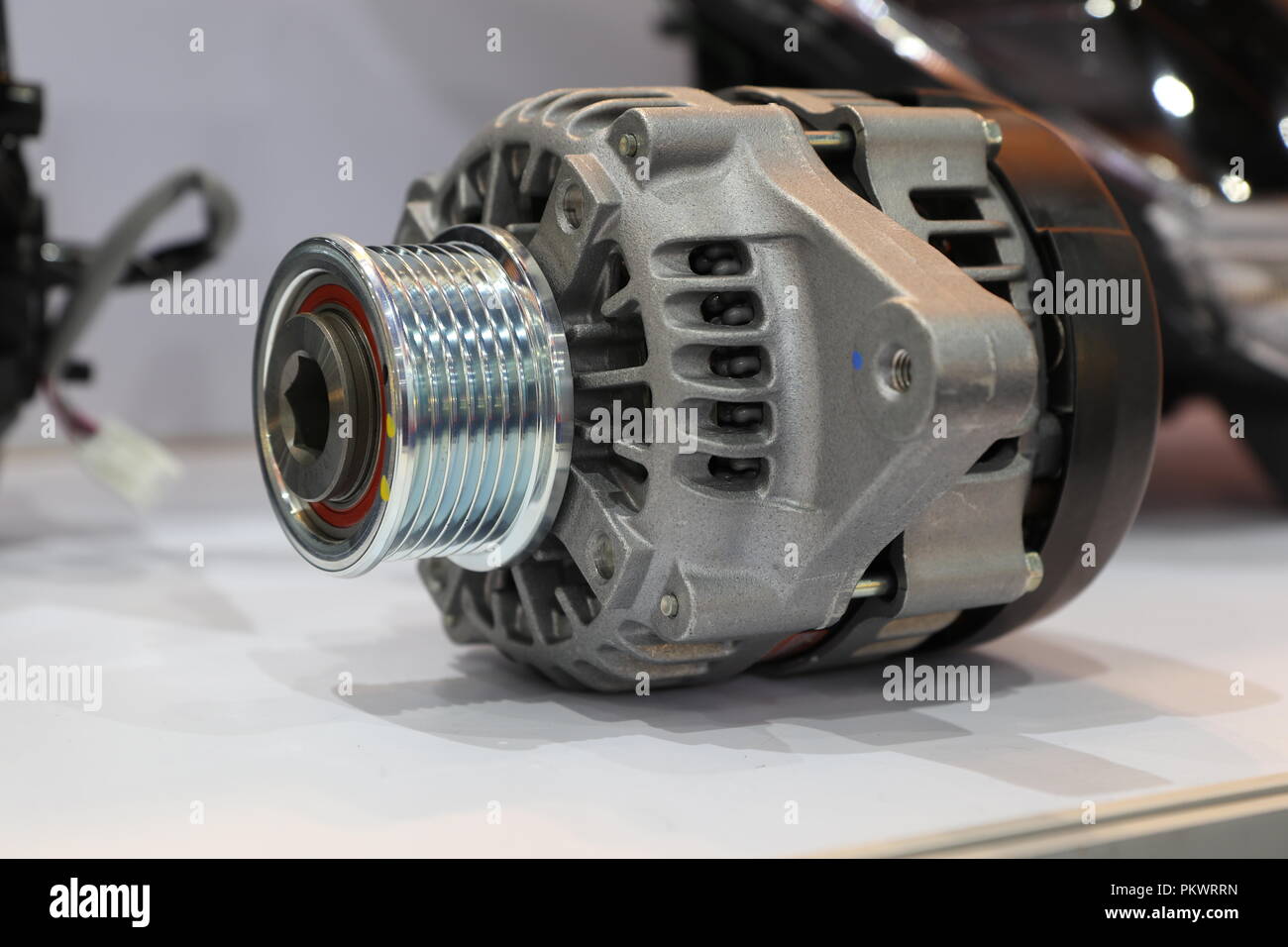 an alternator in engine to generate electric Stock Photo - Alamy