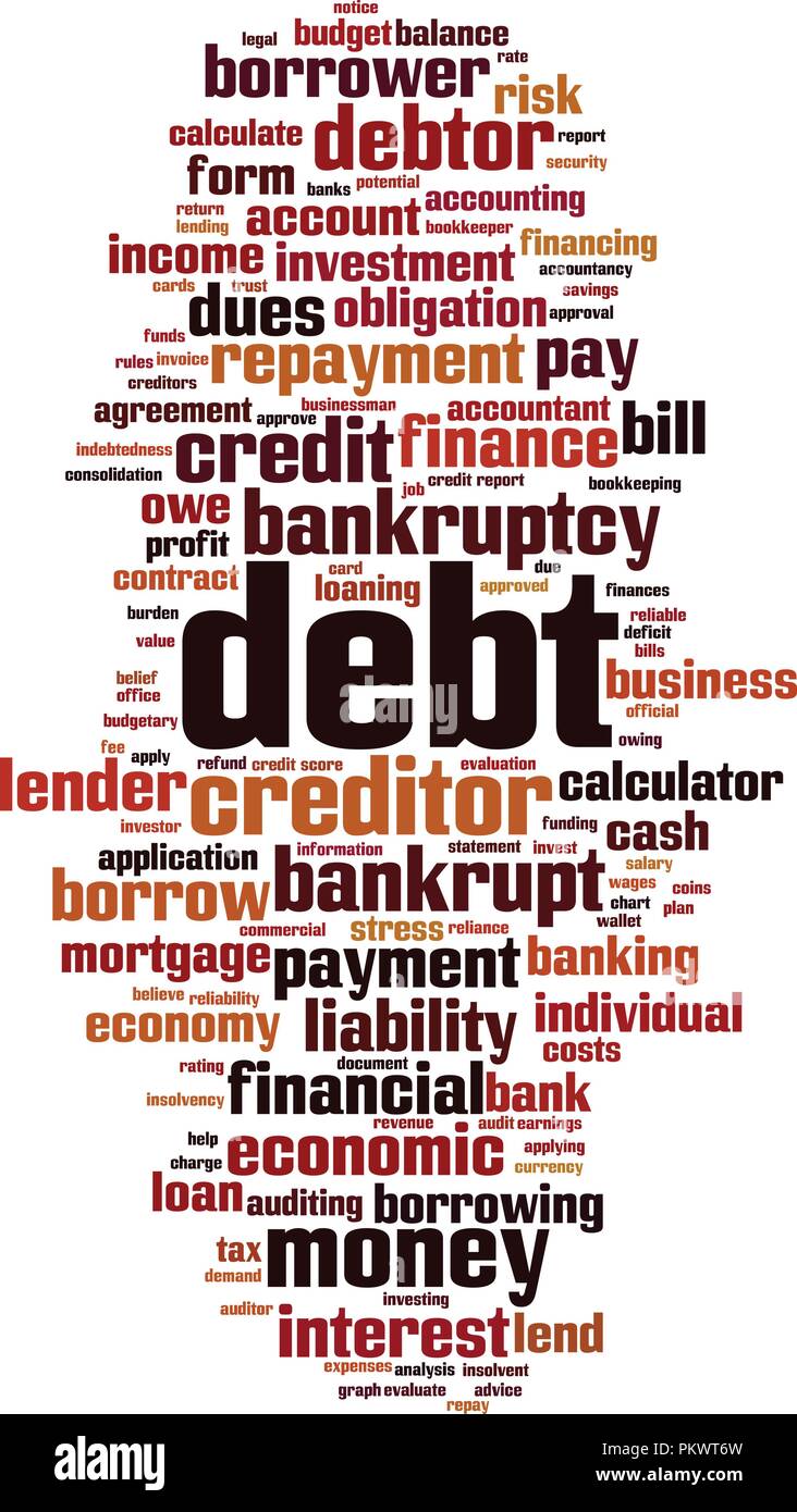 Debt word cloud concept. Vector illustration Stock Vector Image & Art ...