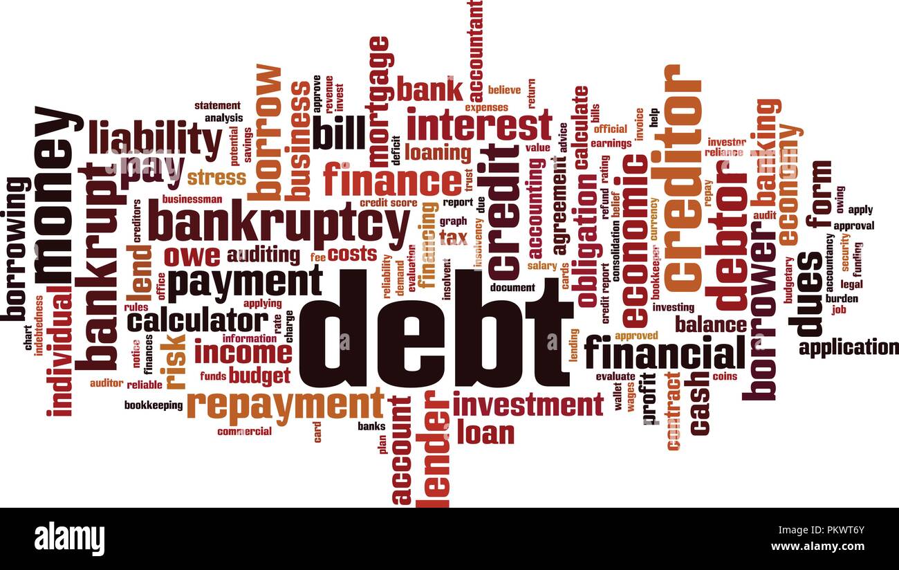 Debt word cloud concept. Vector illustration Stock Vector Image & Art ...
