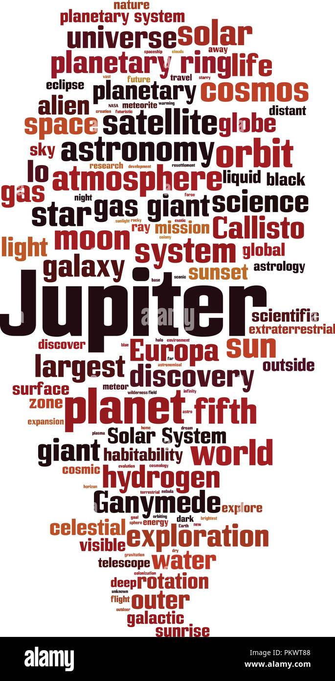 Jupiter word cloud concept. Vector illustration Stock Vector Image ...