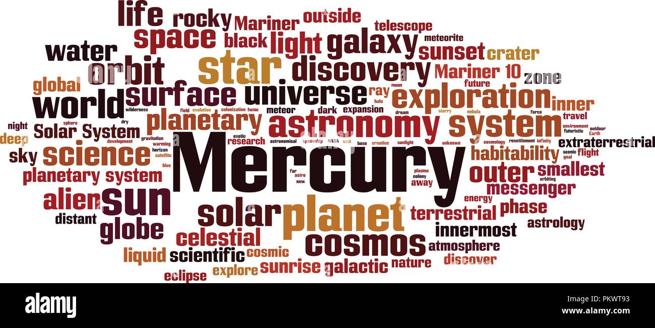 Mercury word cloud concept. Vector illustration Stock Vector Image ...