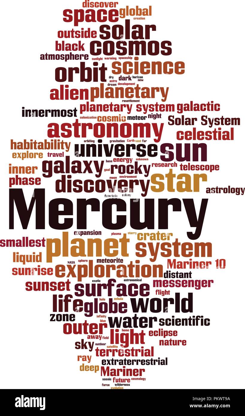 Mercury word cloud concept. Vector illustration Stock Vector Image ...