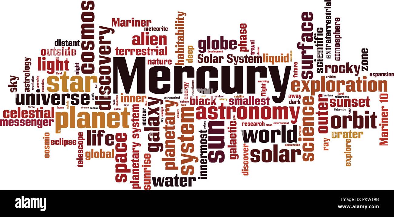 Mercury word cloud concept. Vector illustration Stock Vector Image ...