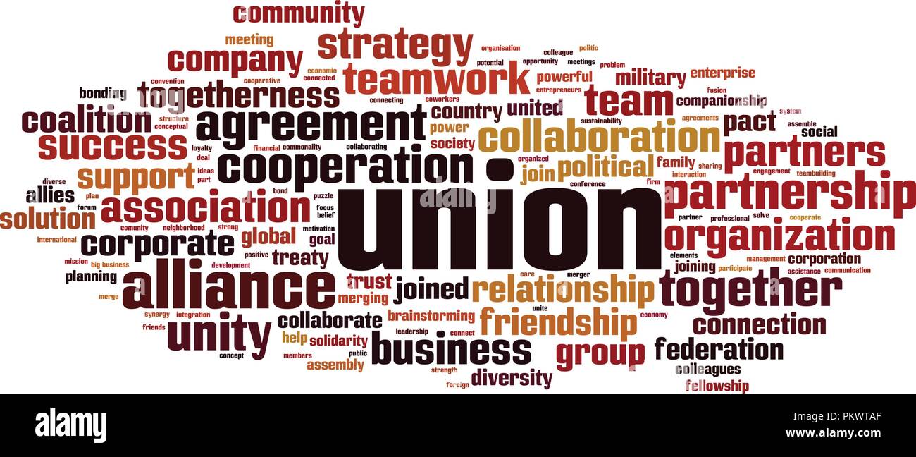 Union word cloud concept. Vector illustration Stock Vector Image & Art ...