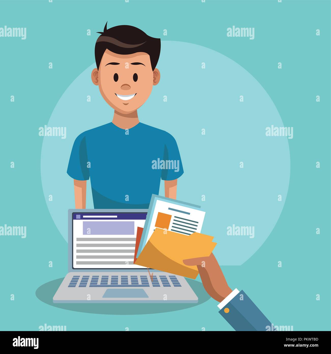 Man and technology Stock Vector Image & Art - Alamy